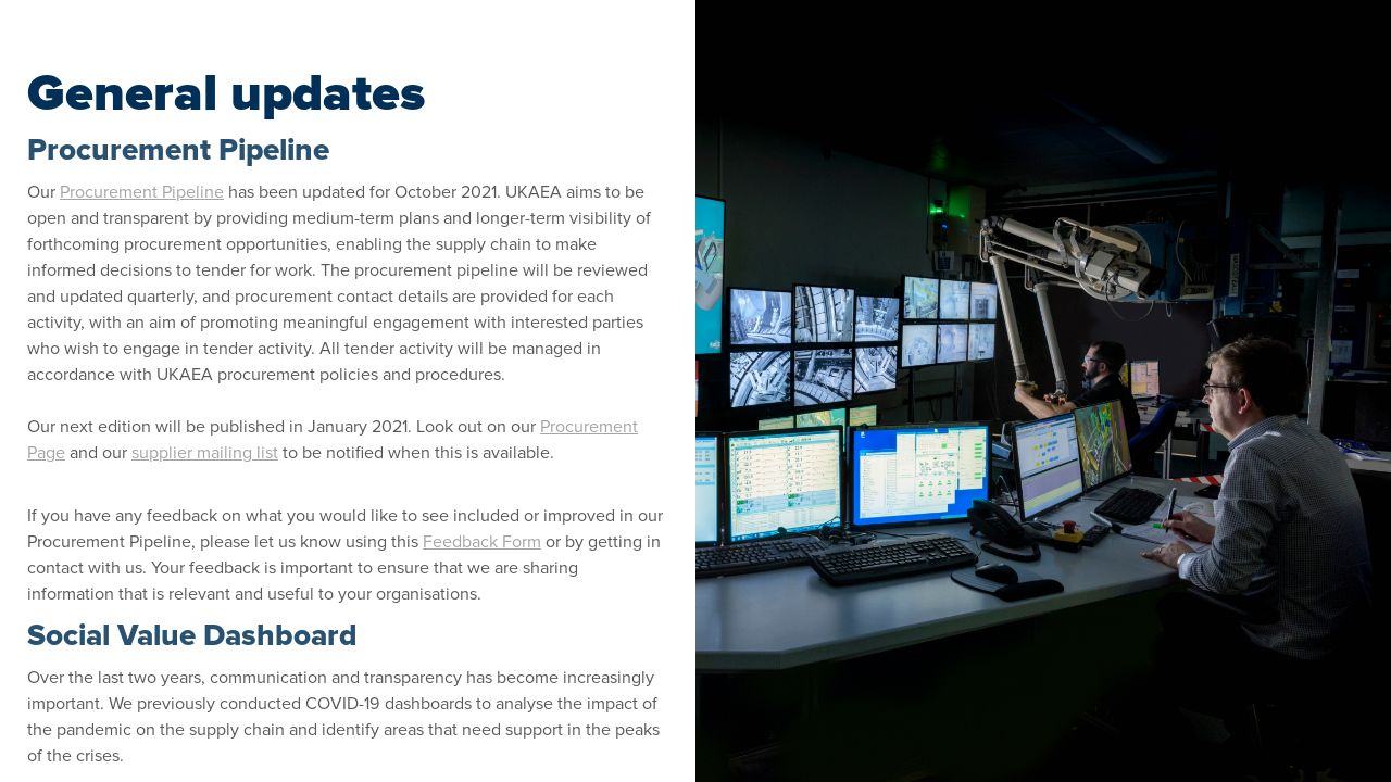 General updates - Supply Chain November 2021 Newsletter