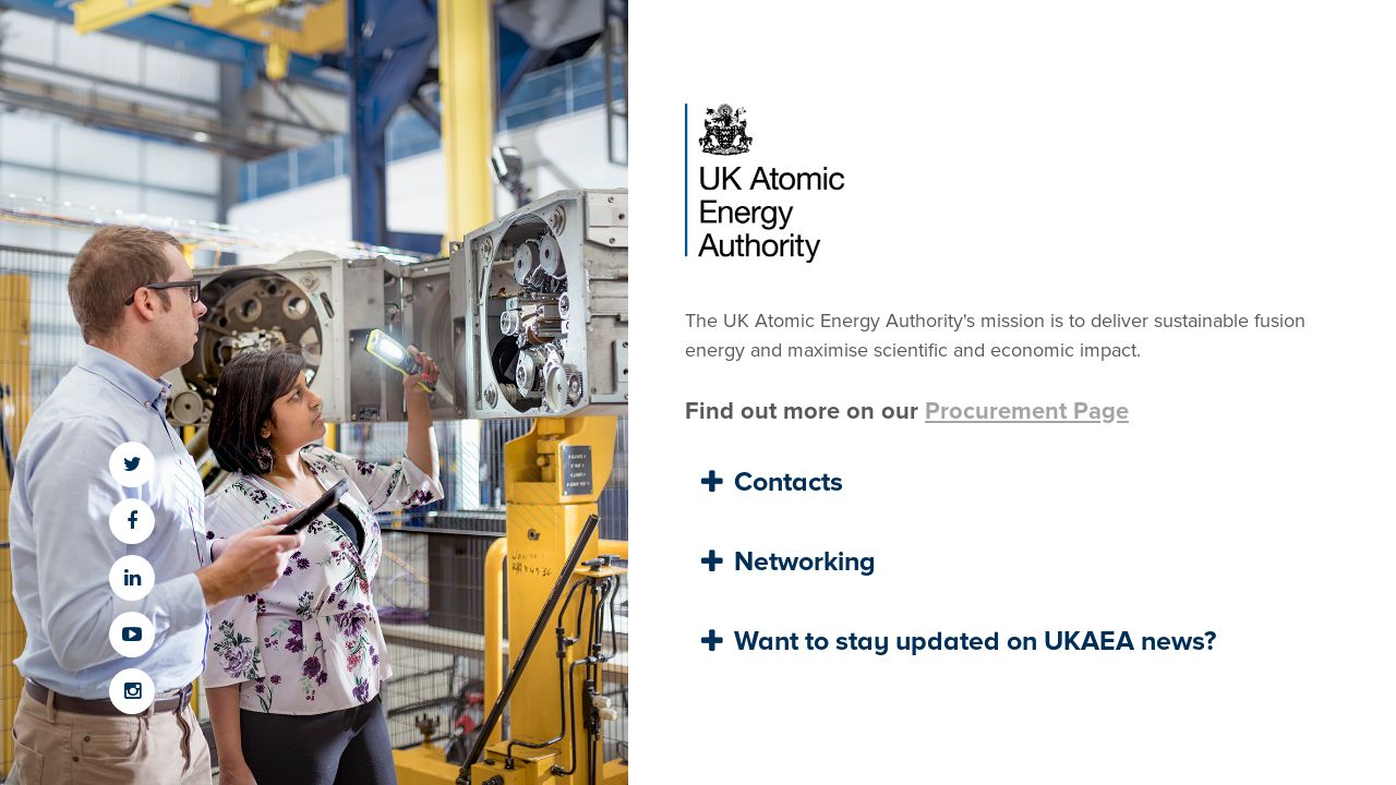 Contacts - UKAEA Supply Chain Newsletter