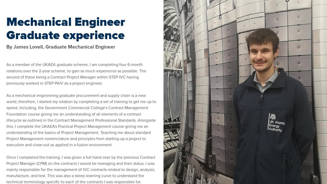 Mechanical Engineer Graduate experience - November Supply Chain Newsletter