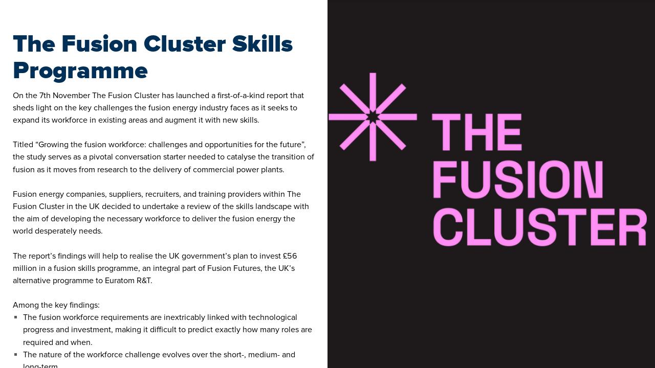 The Fusion Cluster - UKAEA Newsletter Edition 3