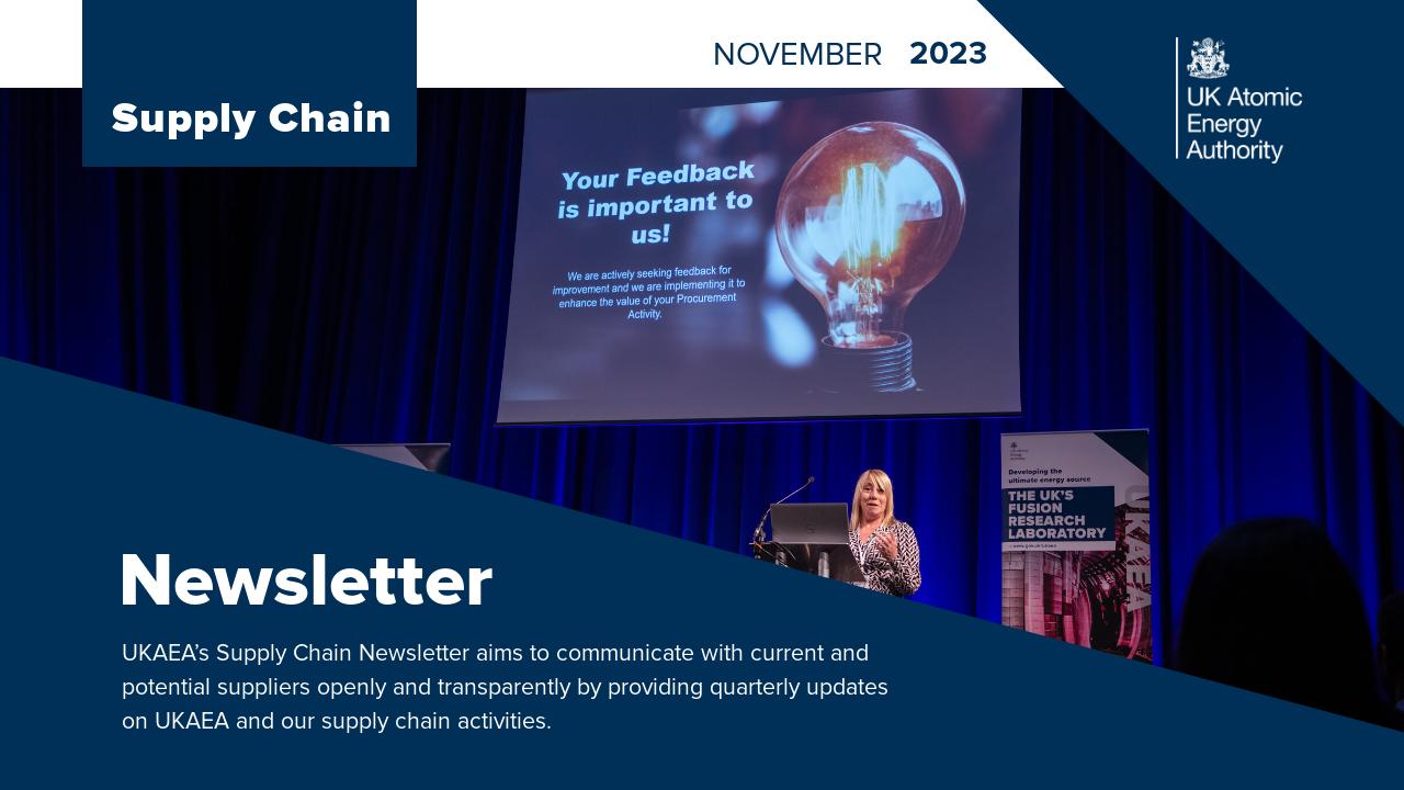 Front cover - UKAEA Supply Chain Newsletter