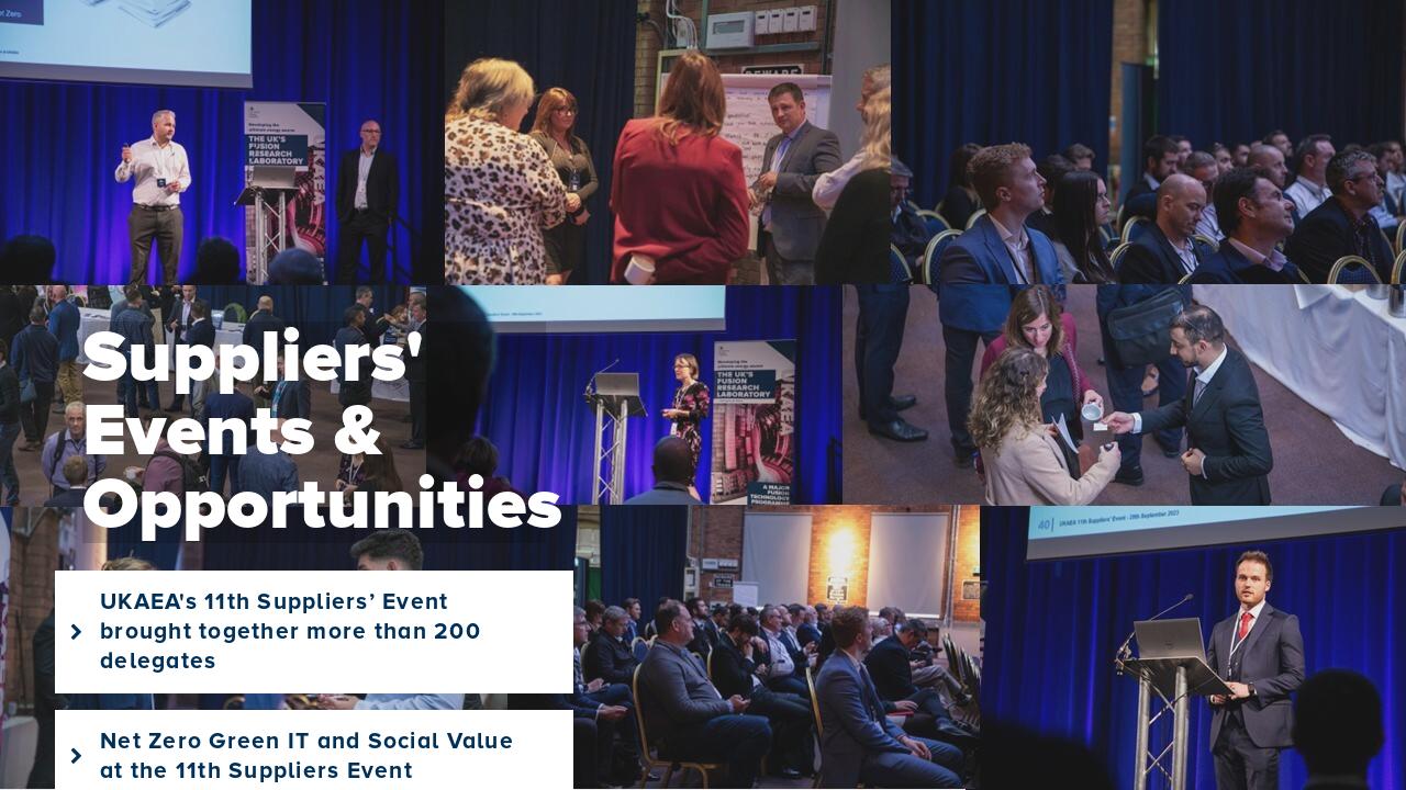 Suppliers’ Events & Opportunities - UKAEA Supply Chain Newsletter