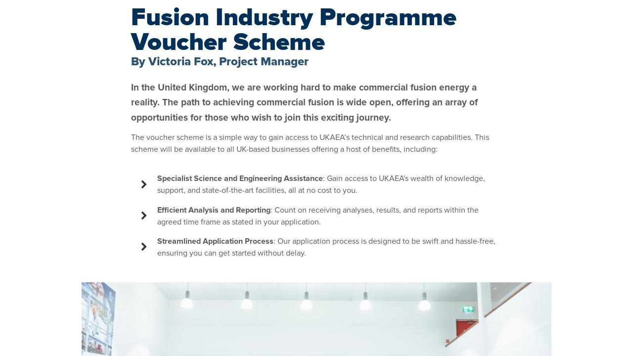 Fusion Industry Programme Voucher Scheme - UKAEA Supply Chain Newsletter