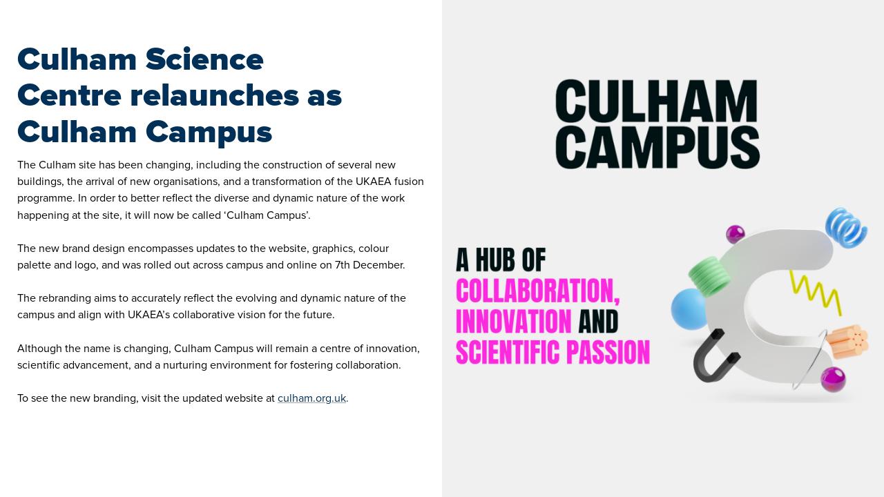 Culham campus rebrand - Newsletter Edition:4