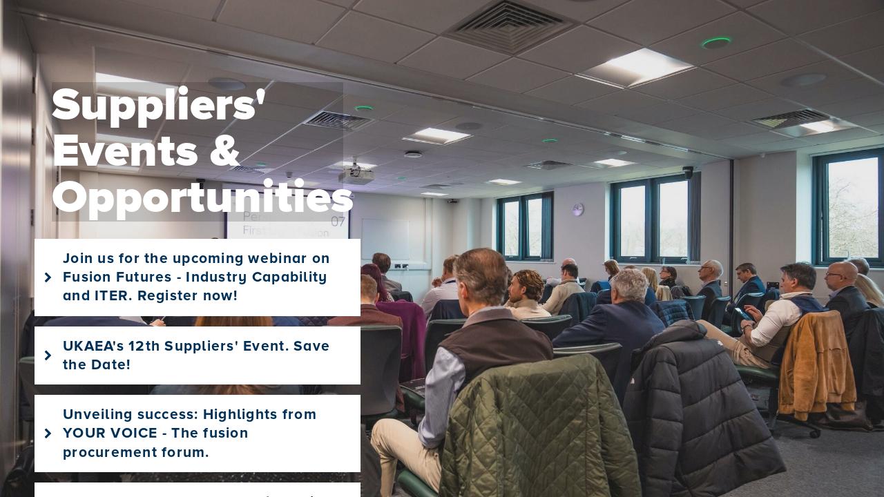 Suppliers’ Events & Opportunities - Supply Chain Newsletter