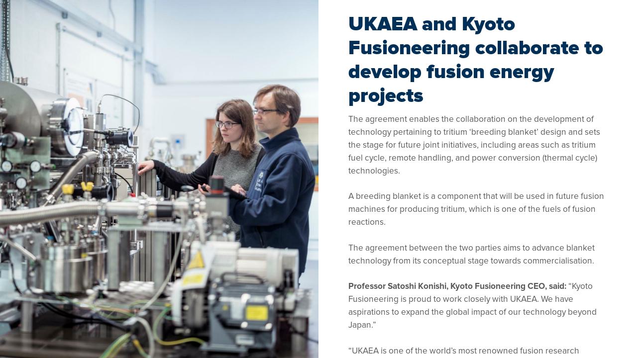 UKAEA and Kyoto - UKAEA Newsletter Edition 6