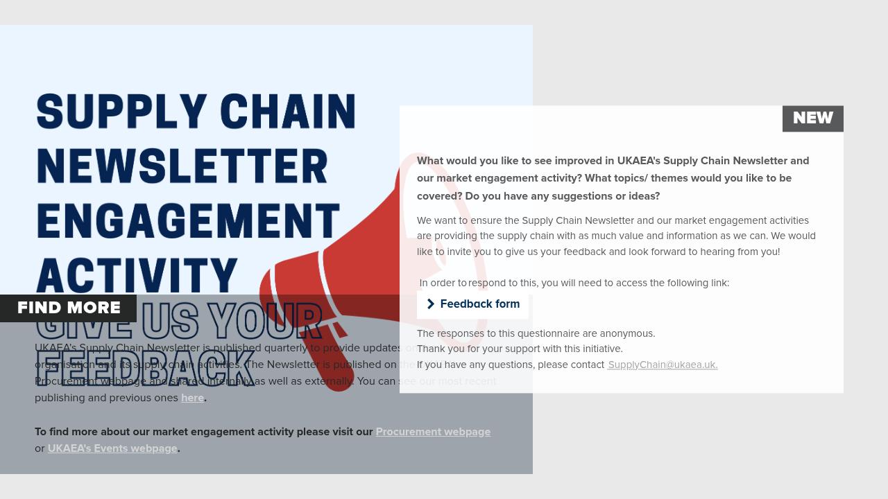 Suppliers’ Feedback - Supply Chain Newsletter November 2025
