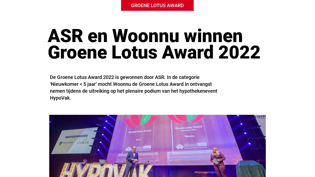 Winnaars Groene lotus Award - e-InFinance oktober 2022