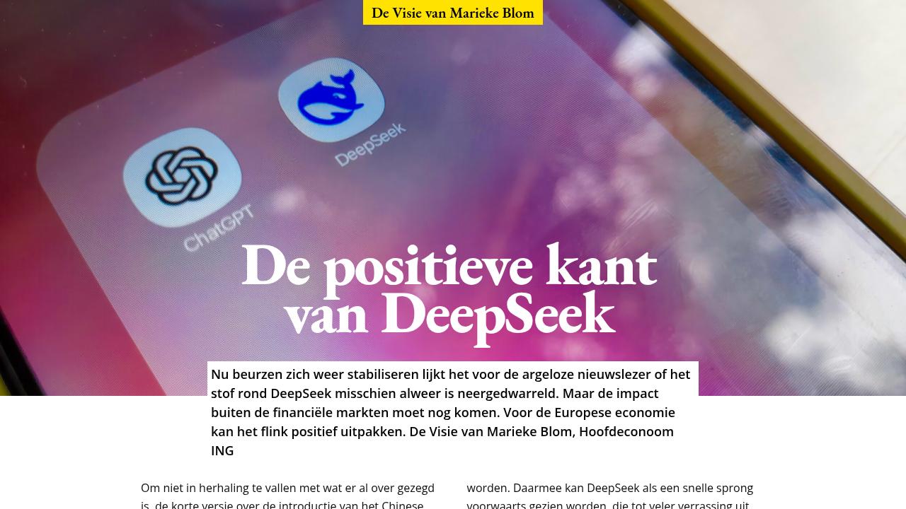 De positieve kant van DeepSeek | De Visie van Marieke Blom - eCash ...