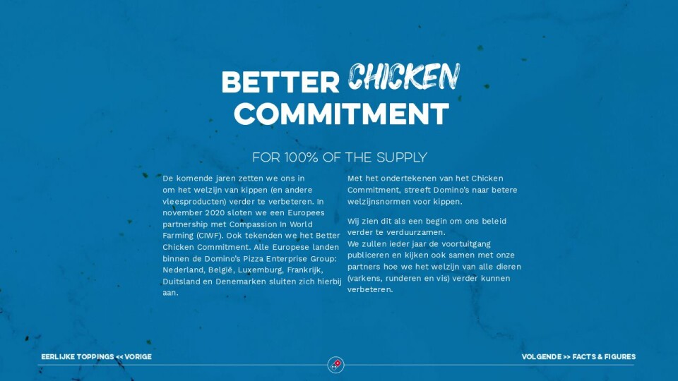 Better chicken commitment - Domino's: Our Food - NL