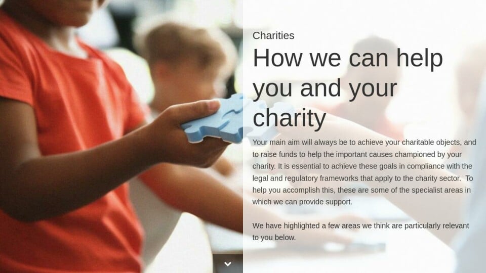 How we can help you - Helping Charities Thrive