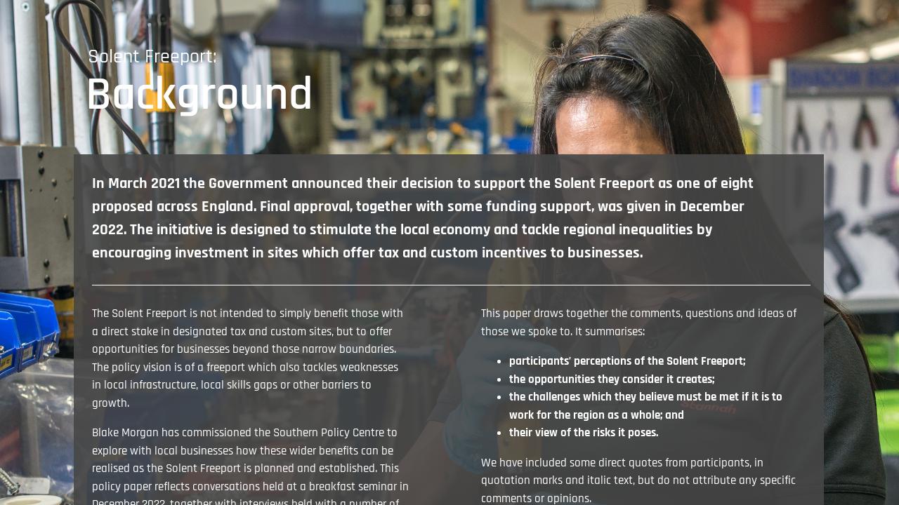 Background - Freeport policy paper