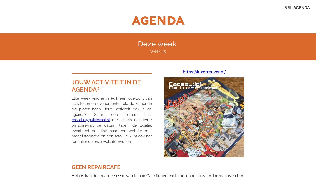 AGENDA - puik 2145