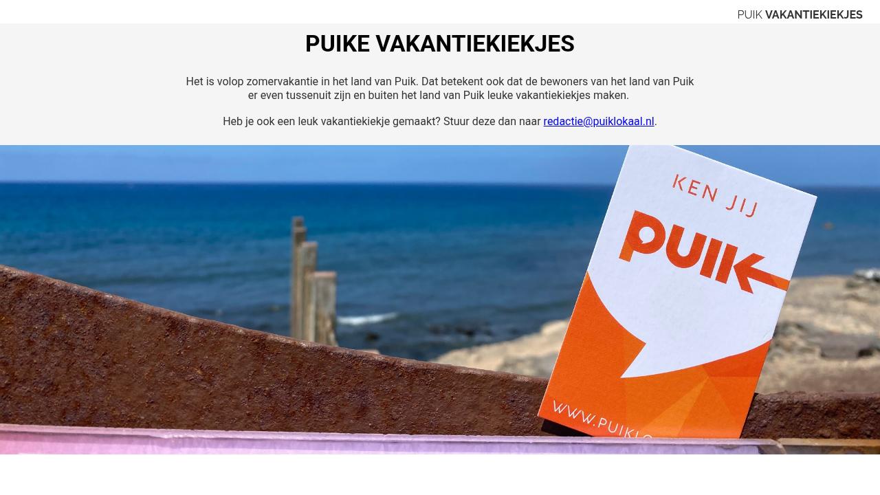 VAKANTIEKIEKJES - Puik 2530