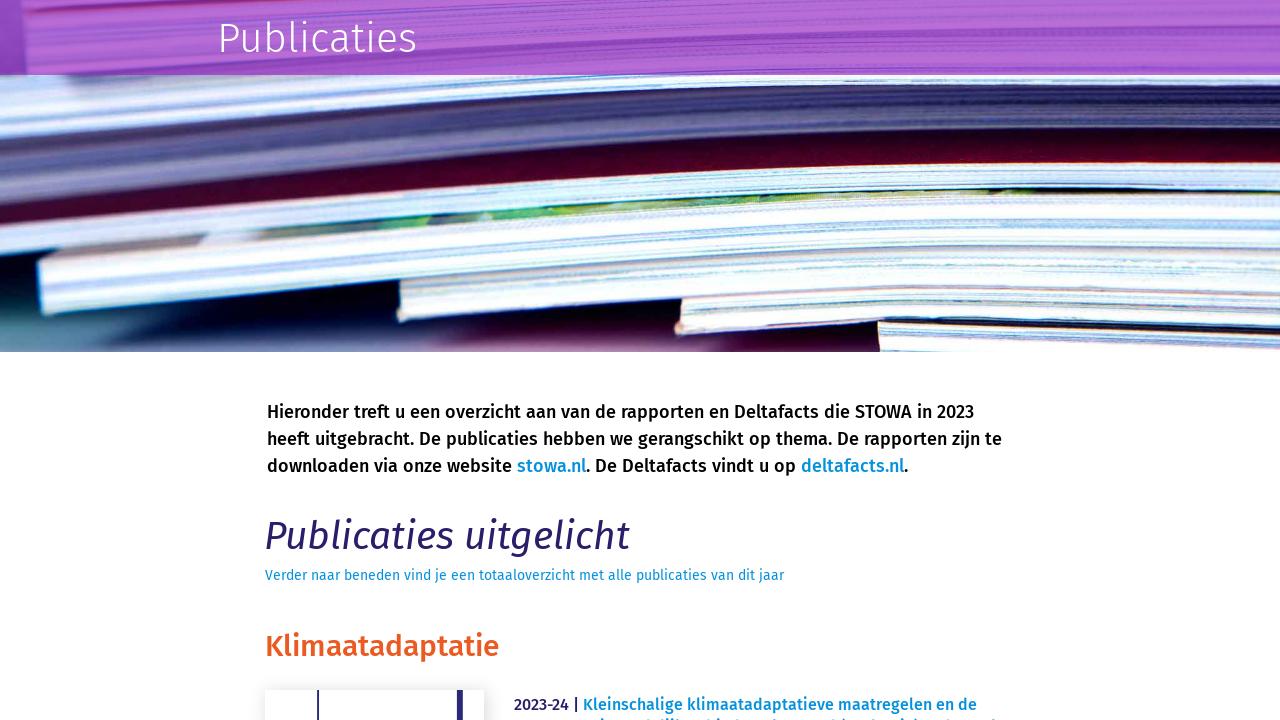 Publicaties - STOWA Jaarbericht 2023