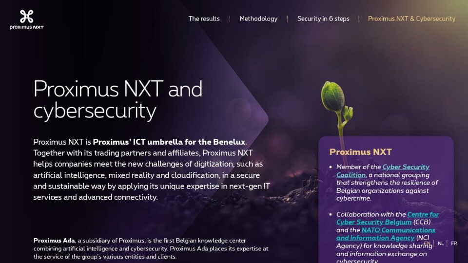 Proximus NXT & cybersecurity