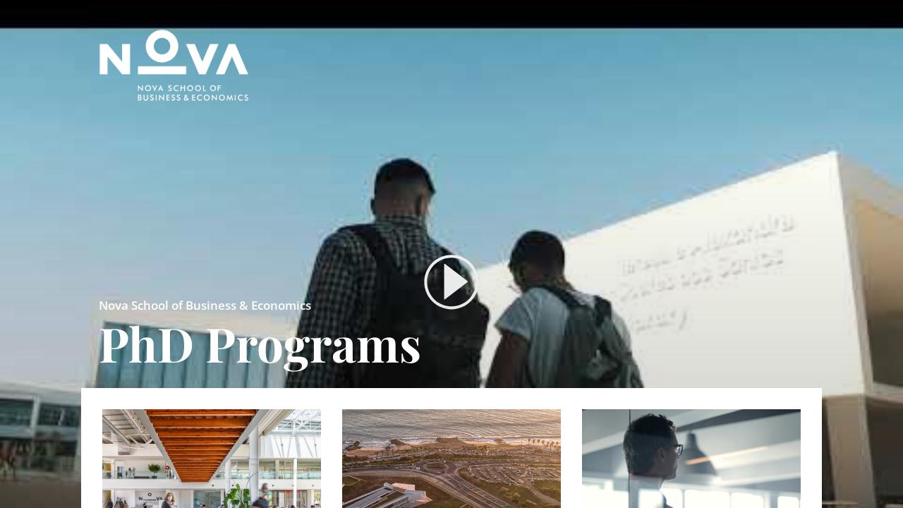 Overview - Nova SBE PhD's Programs
