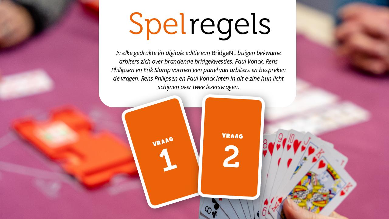 SPELREGELS - BRIDGE EZINE 1 2025