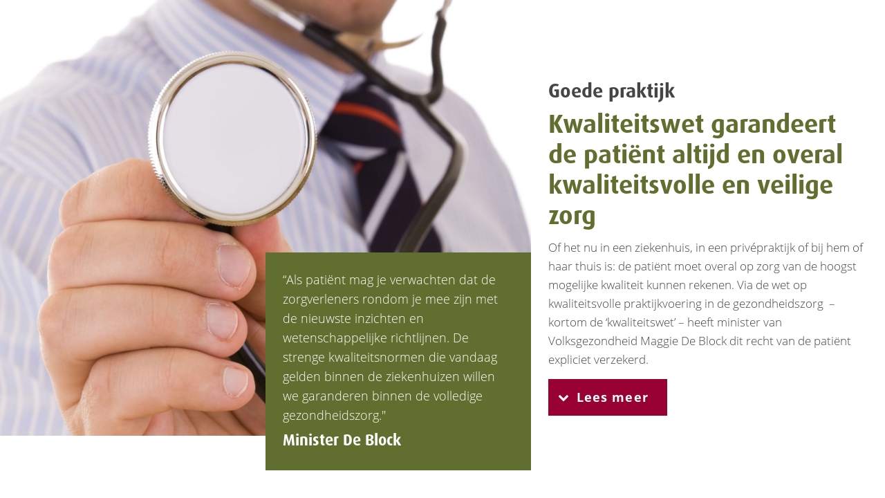 Goede praktijk: de nieuwe kwaliteitswet - BeCare Juni 2019 - Editie 8