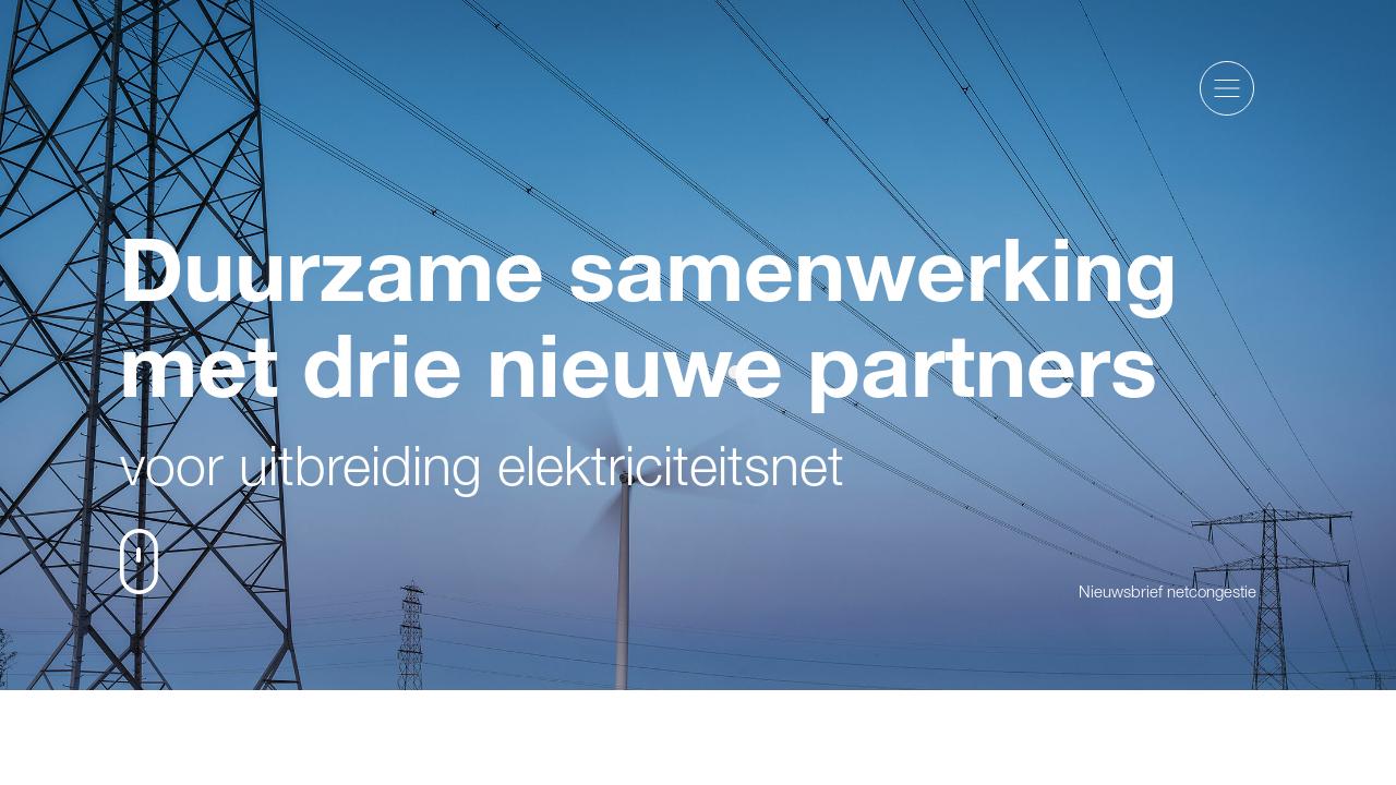 Duurzame samenwerking met drie nieuwe partners voor uitbreiding elektriciteitsnet - Nieuwsbrief ...