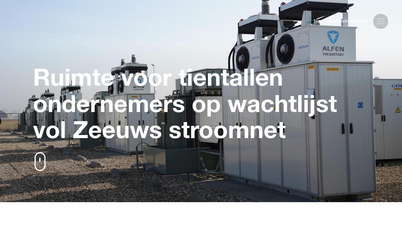 Ruimte voor tientallen ondernemers op wachtlijst vol Zeeuws stroomnet ...