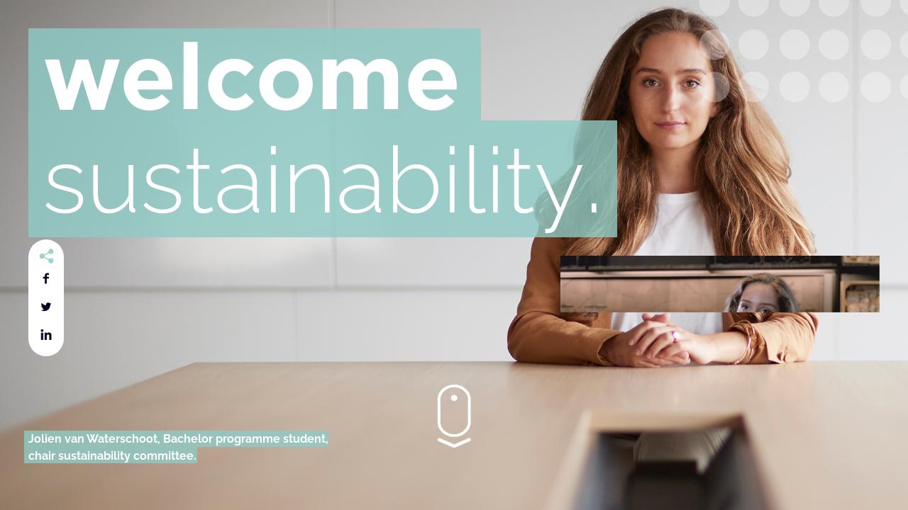 Welcome sustainability - Hotelschool The Hague
