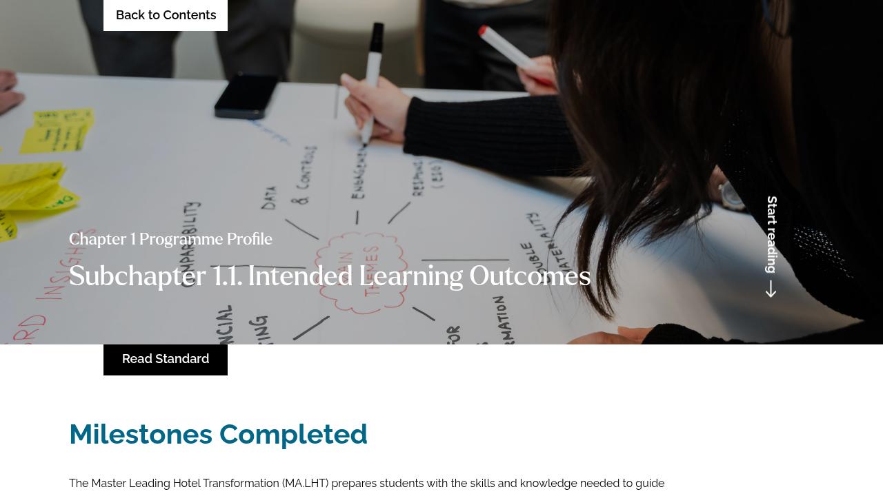 Subchapter 1 - 1 Intended Learning Outcomes - MA LHT