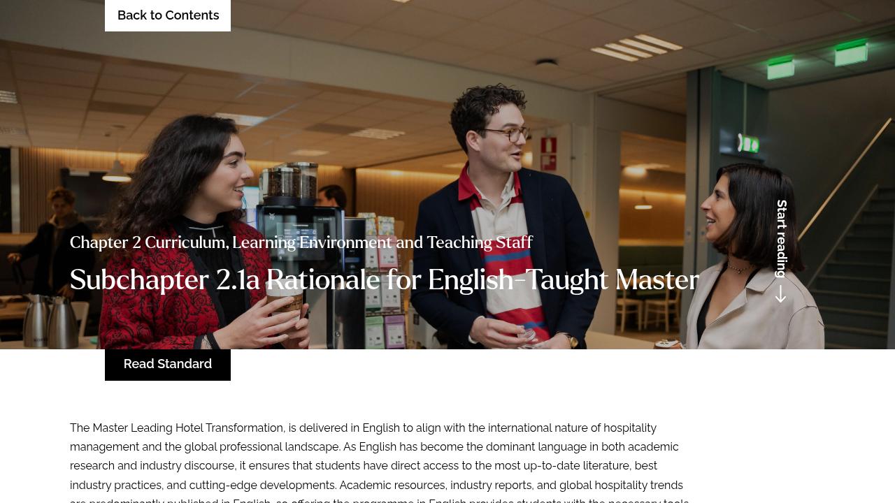 Subchapter 2 - 1a Rationale for English-Taught Master - MA LHT