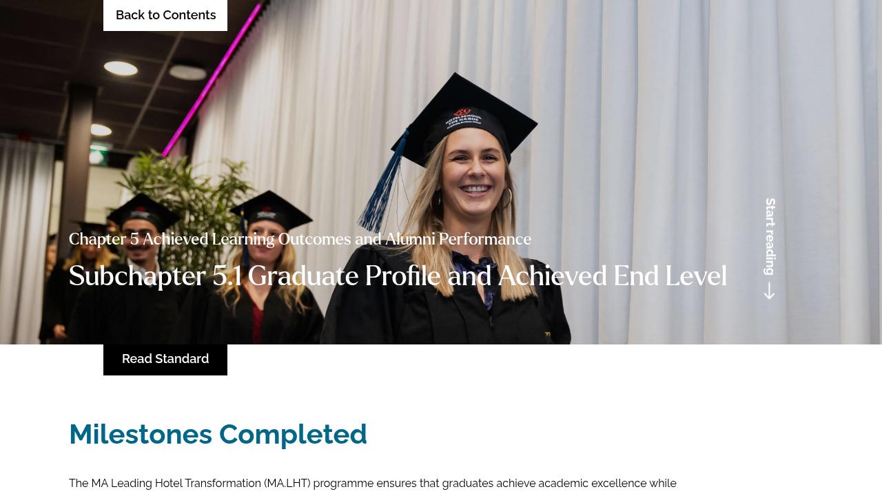 Subchapter 5 - 1 Graduate Profile and Achieved End Level - MA LHT