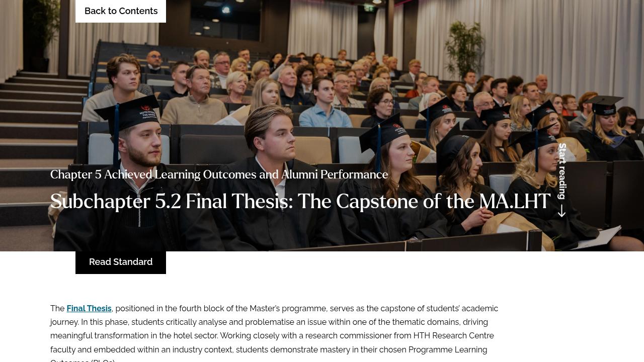 Subchapter 5 - 2 Final Thesis: The Capstone of the MALHT - MA LHT