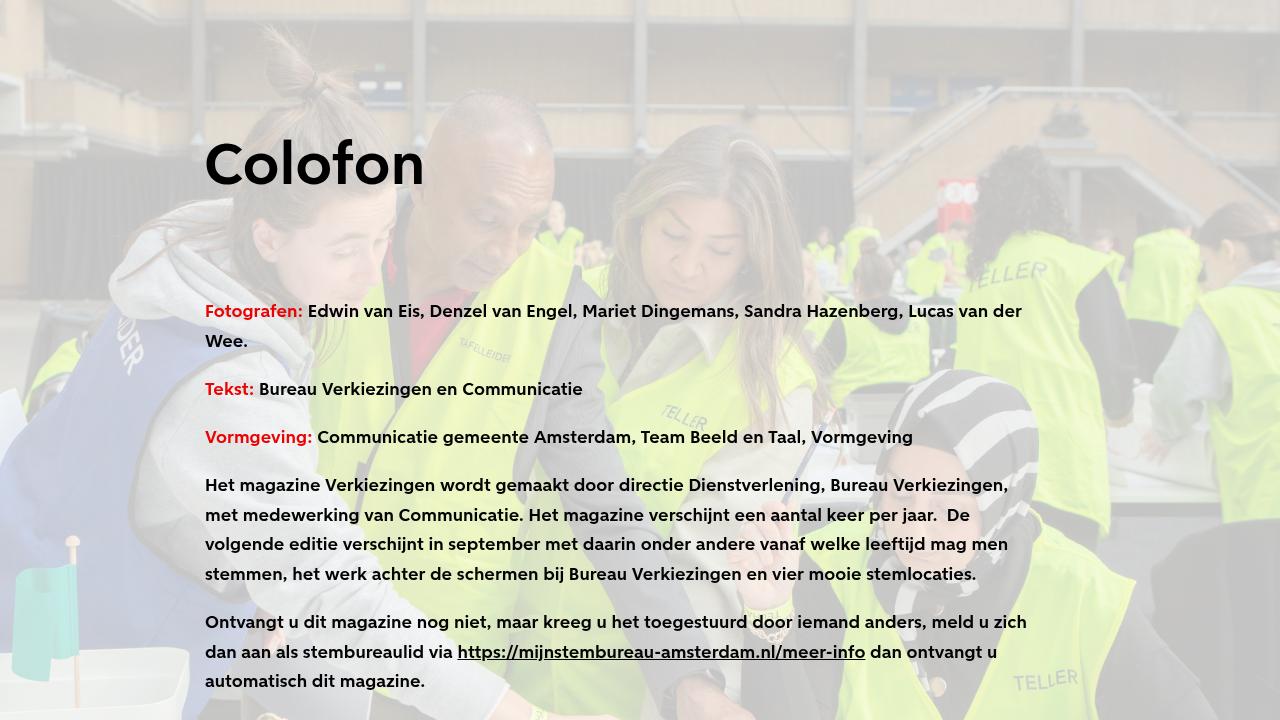 Colofon - Verkiezingen Online Magazine