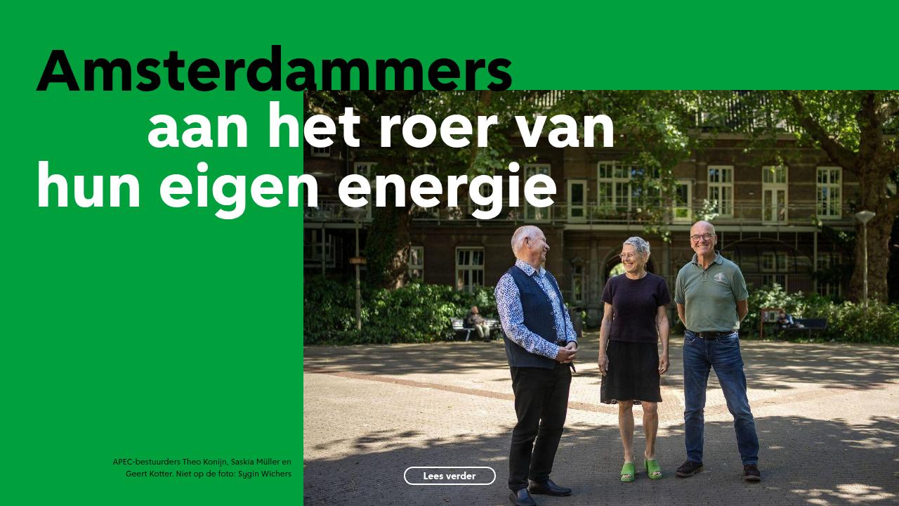 Amsterdammers aan het roer van hun eigen energie - Het is Tijd