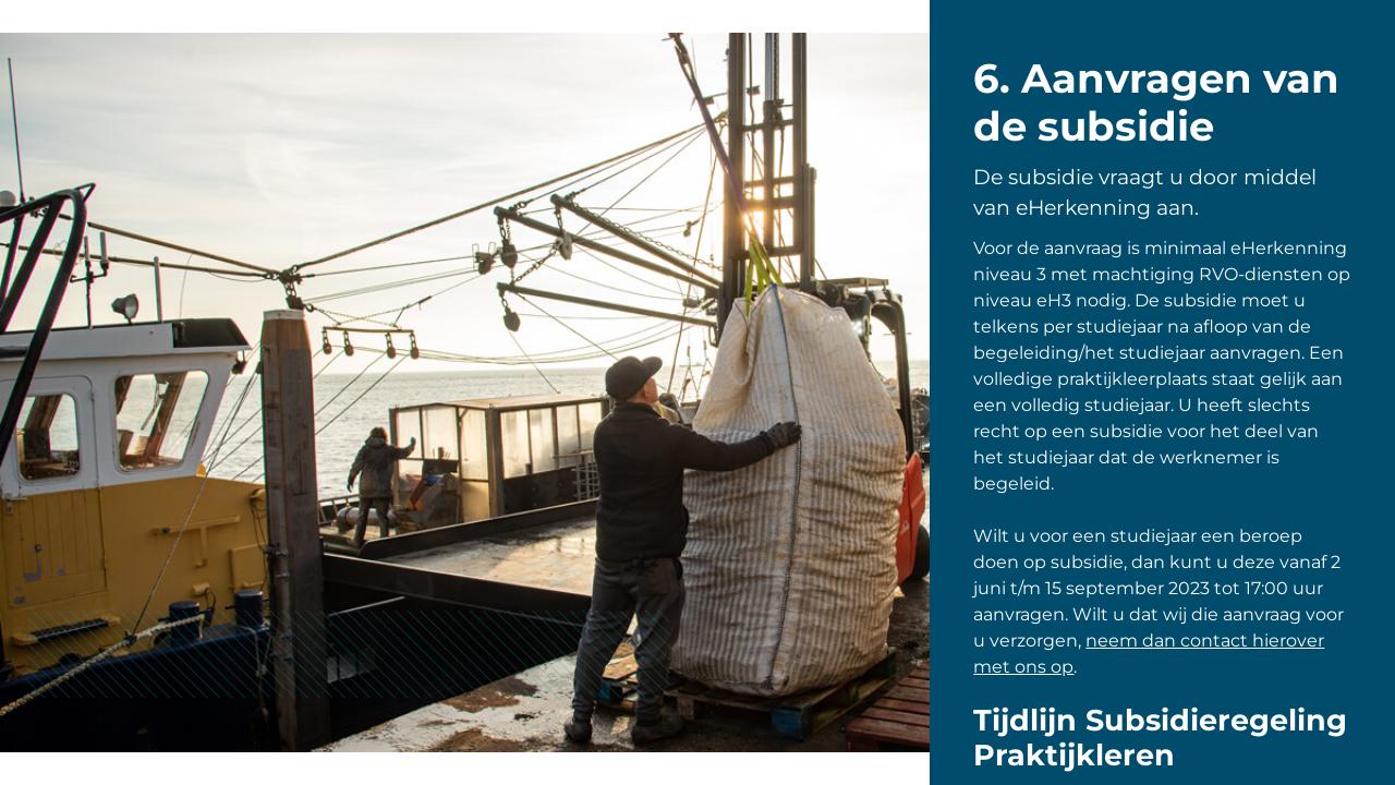 Aanvragen en tijdlijn van de regeling - Subsidieregeling praktijkleren