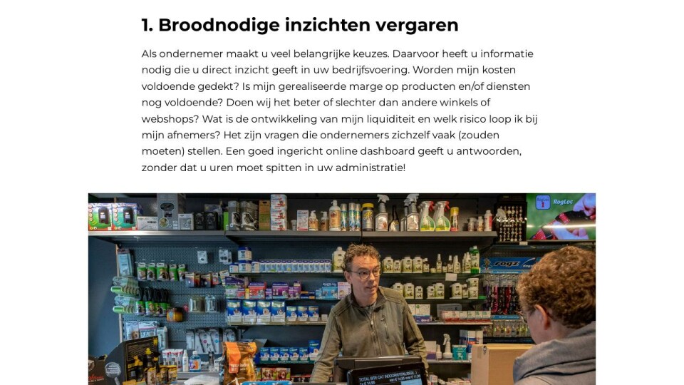 Inzichten - Dashboarding voor handelsondernemingen