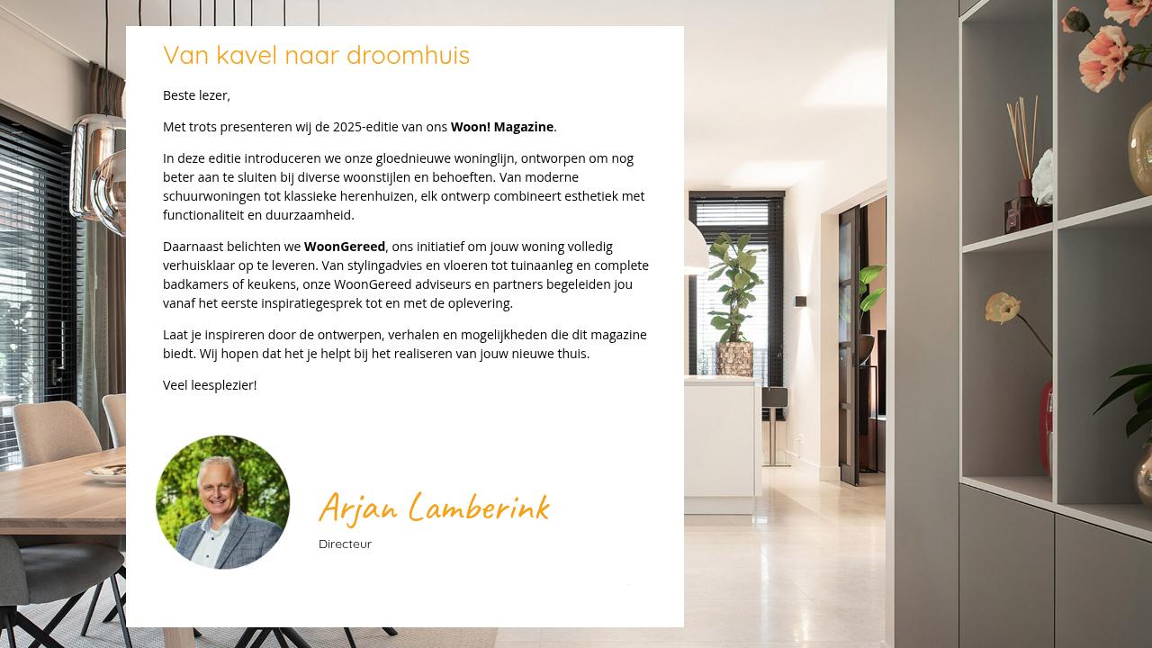 Voorwoord - Woon! Magazine 2025