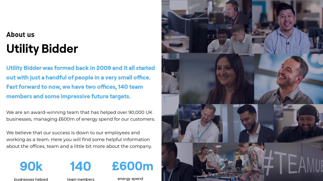 About us - Utility Bidder Sales & Operations Role