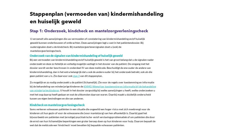 Stap 1 Onderzoek kindcheck en mantelzorgverleningscheck - KNMG Meldcode ...