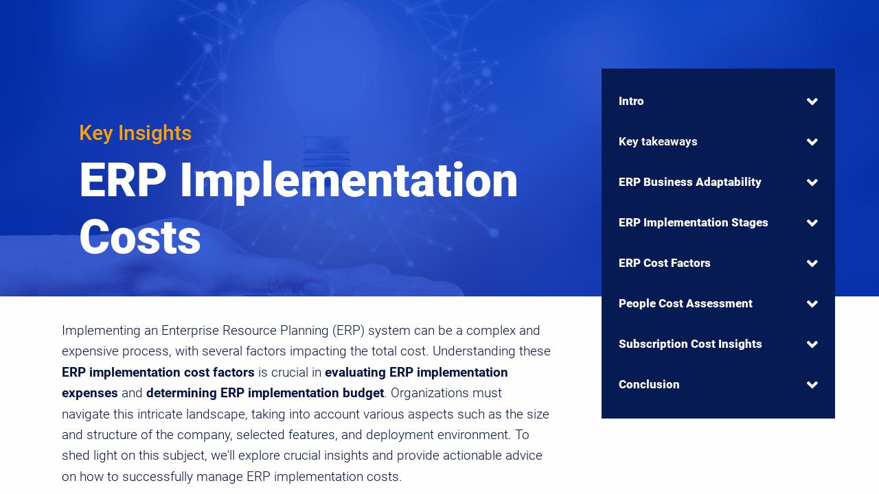 ERP Implementation Costs: Key Insights - Rsult's Ultimate Megapack: 11 Essential Guides for ERP ...