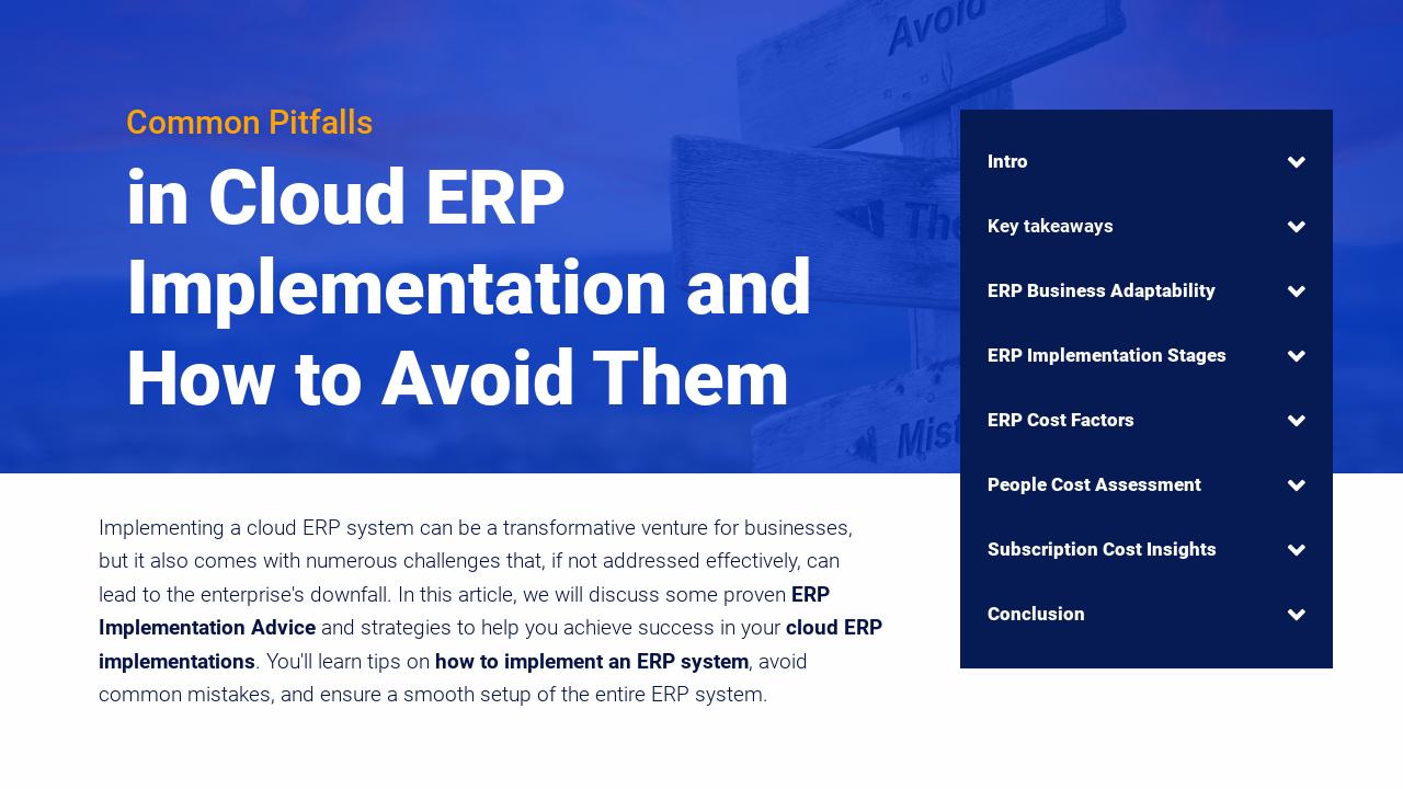Common Pitfalls in Cloud ERP Implementation and How to Avoid Them - Rsult's Ultimate Megapack ...