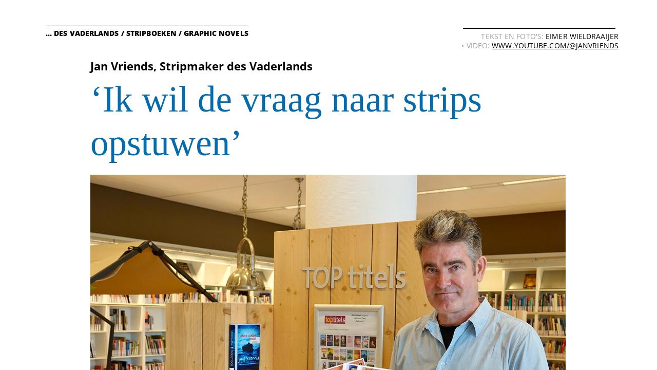 Striptekenaar des Vaderlands Jan Vriends - Bibliotheekblad 8-2024 ...