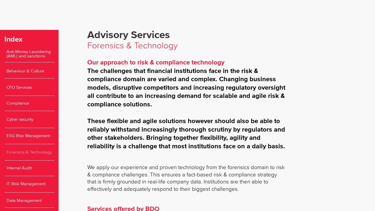 Forensics & Technology - Playbook Financial Services