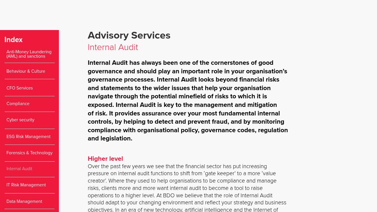 Internal Audit - Playbook Financial Services