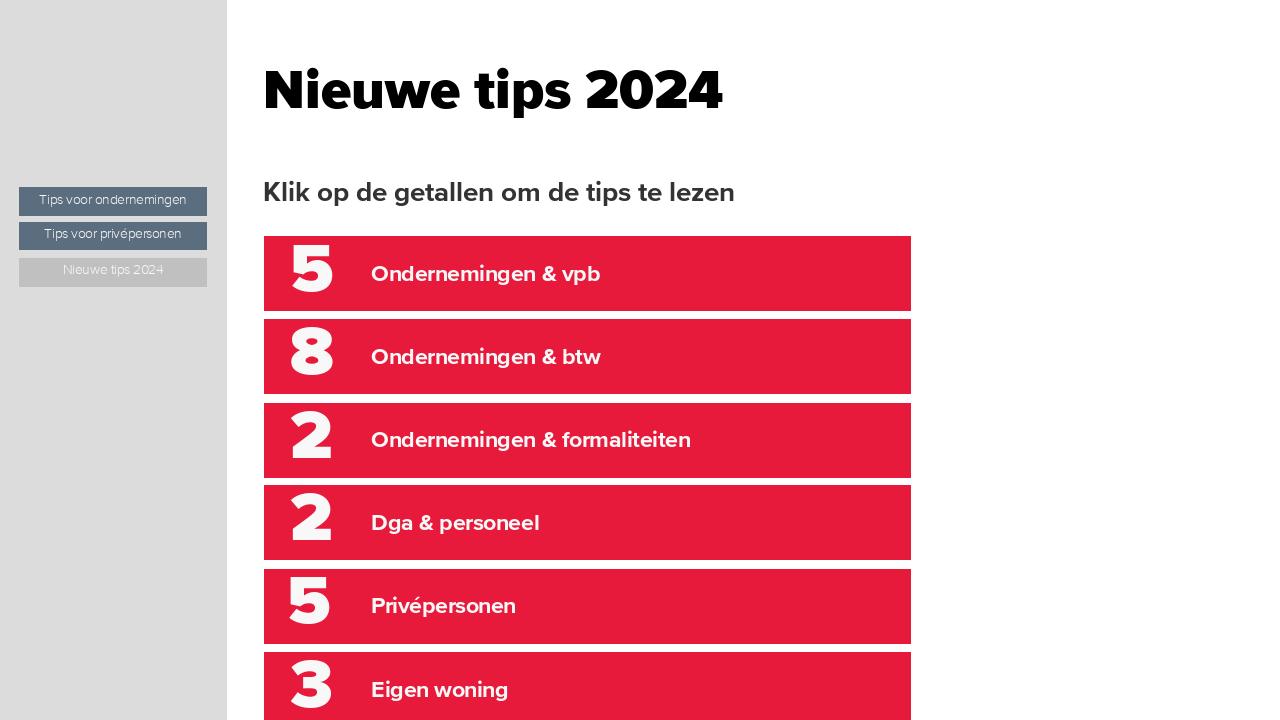 Nieuwe tips 2024 - Fiscale eindejaarstips 2024