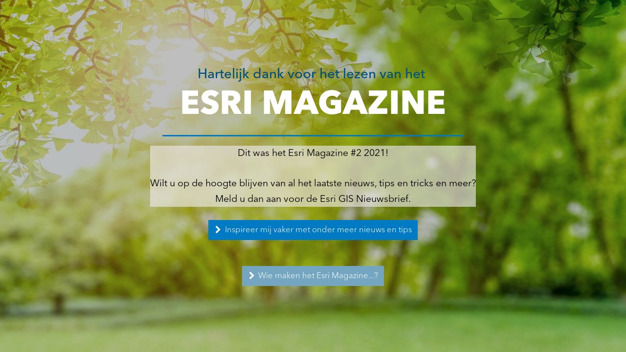 Afsluiting - Esri Magazine #2 2021