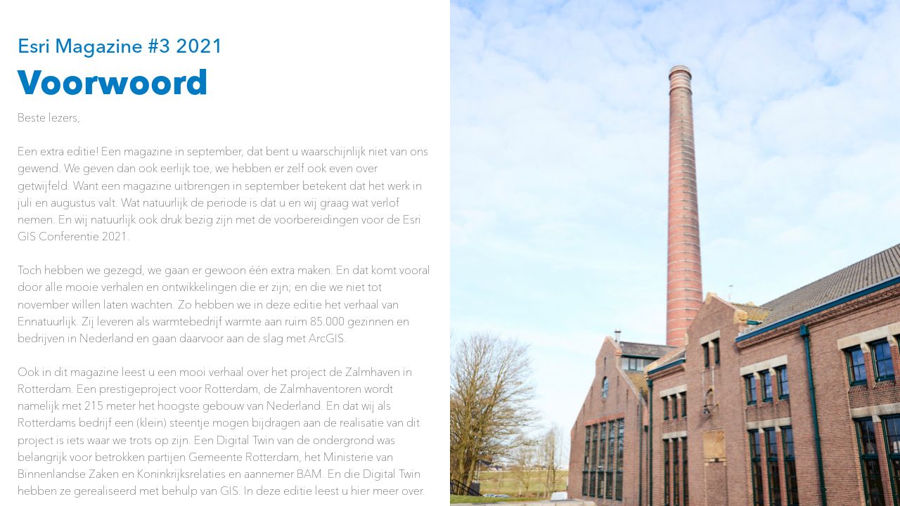 Voorwoord - Esri Magazine #3 2021
