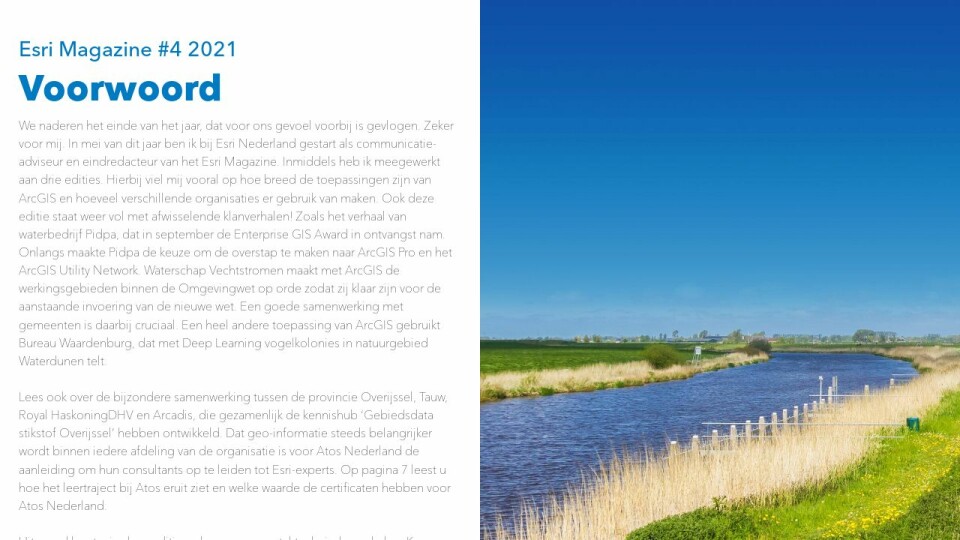 Voorwoord - Esri Magazine #4 2021