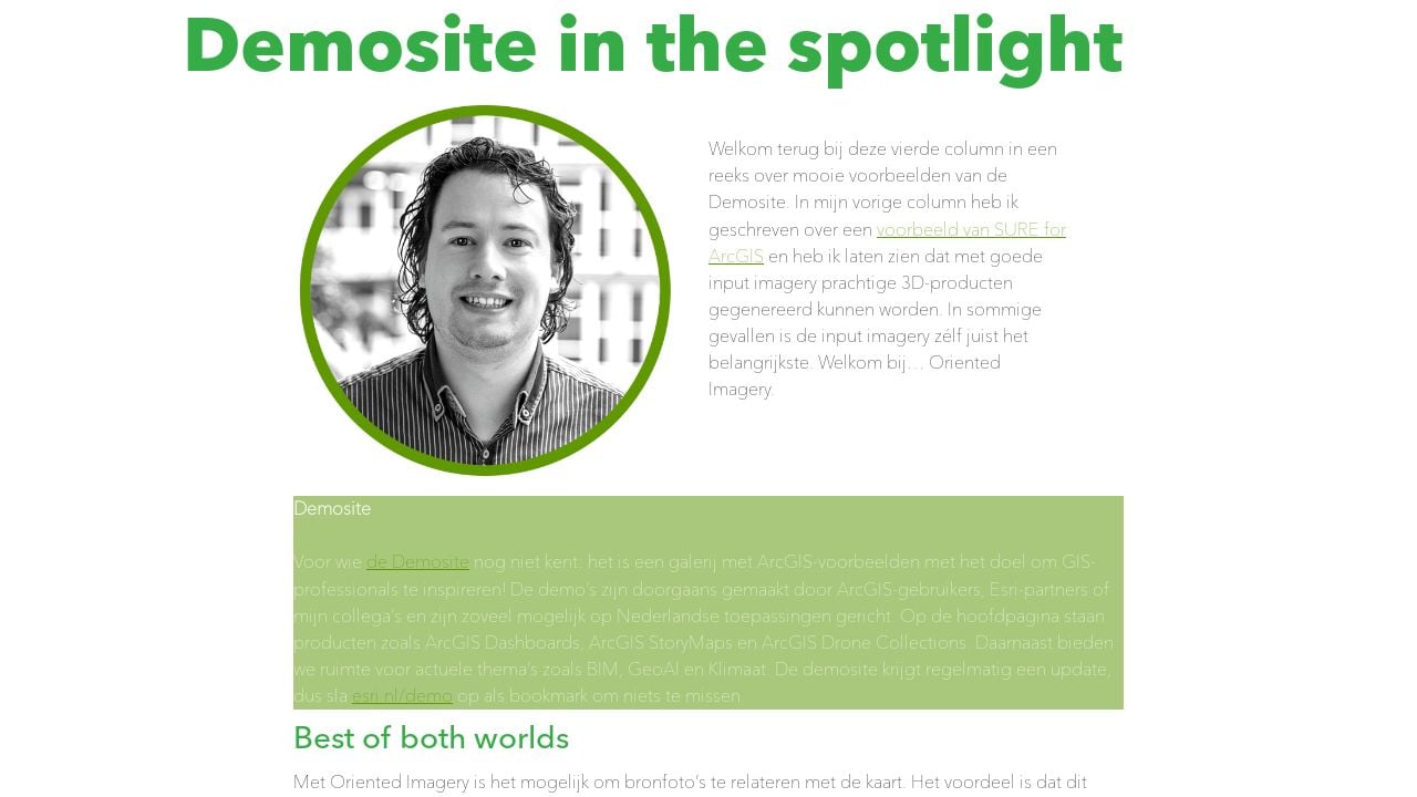 Demosite - Esri Magazine #4 2021