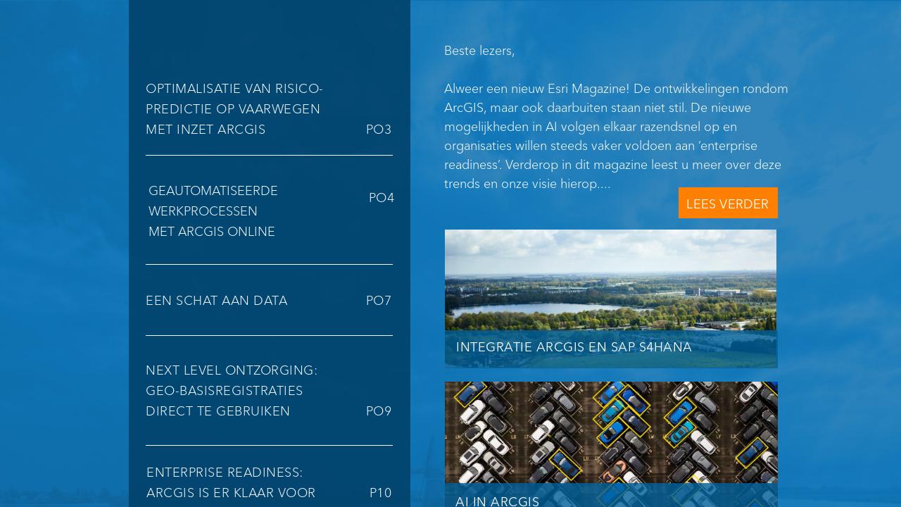 Inhoudsopgave - Esri Magazine #2 2024