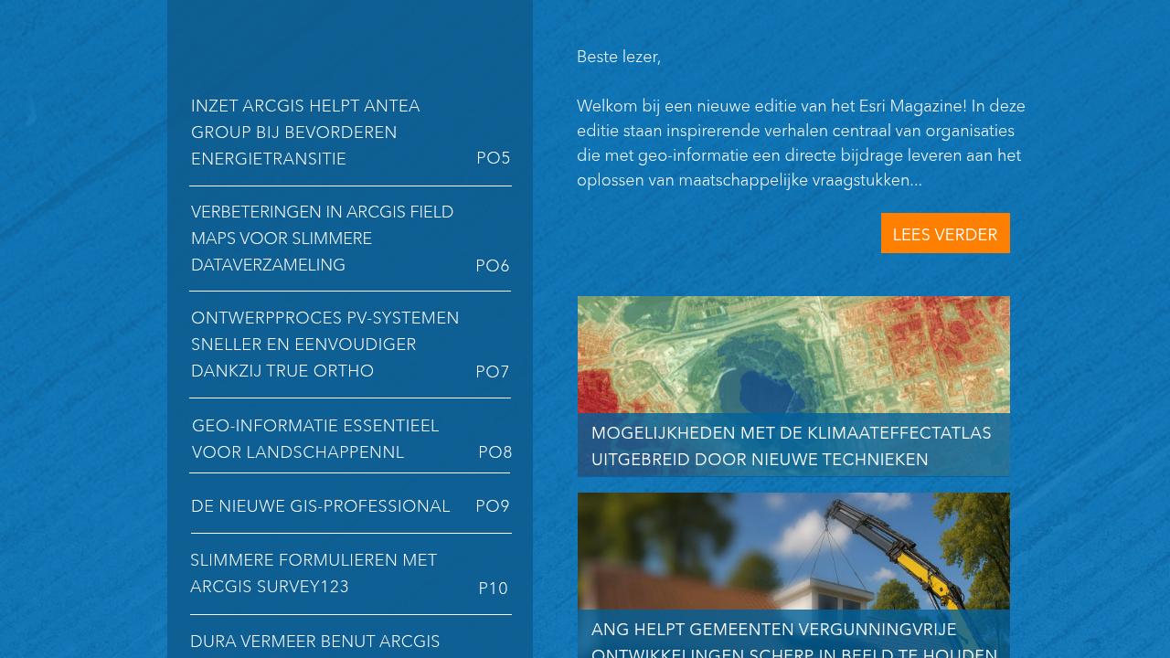Esri Magazine 2025: Van energietransitie tot slimme GIS-tools