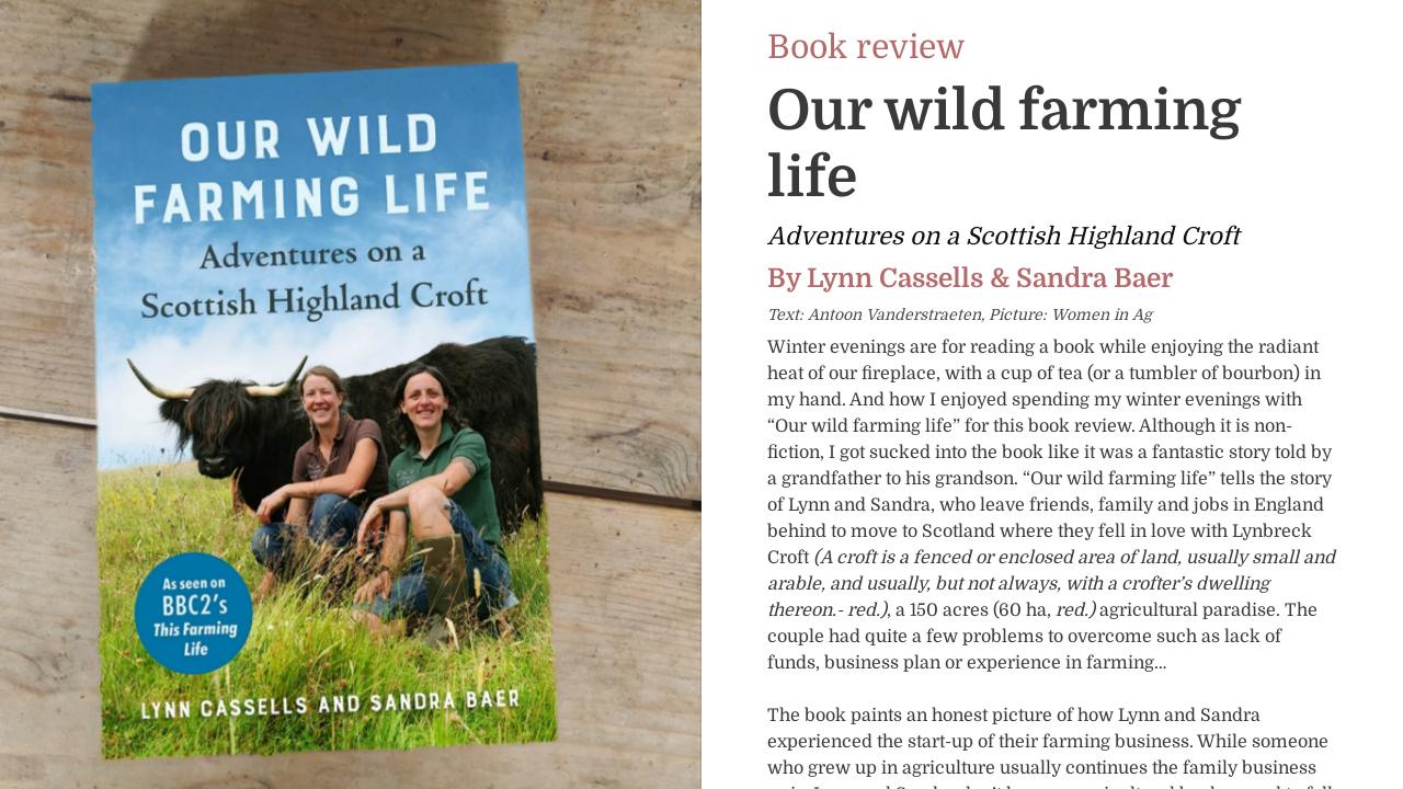 Book review - Our wild farming life - Women in Ag 2023-001